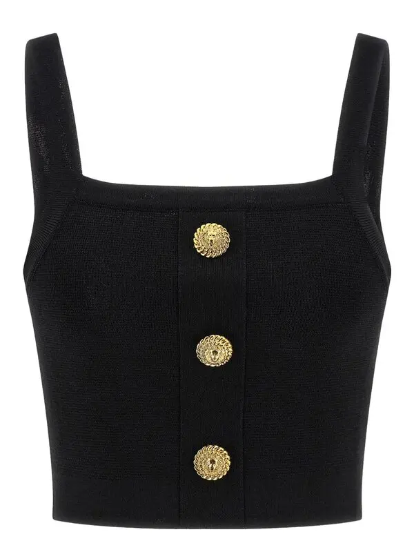 Balmain Brassiere Top - Black