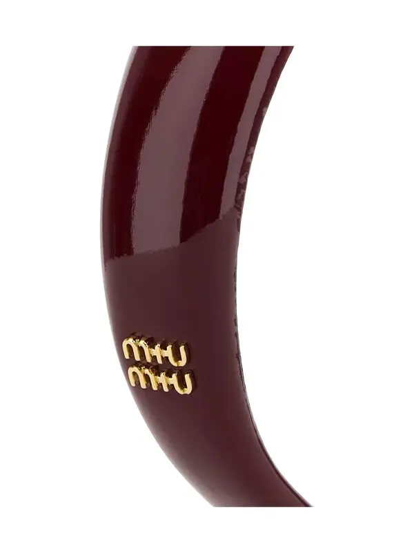 Miu Miu Patent Leather Headband - Porpora