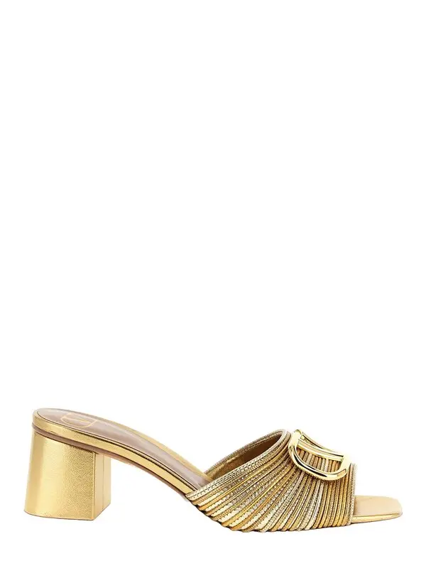 Valentino Garavani Vlogo Signature Slides - Gold