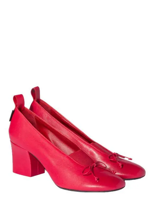 Miu Miu Nappa Leather Decollete Pumps - Rosso