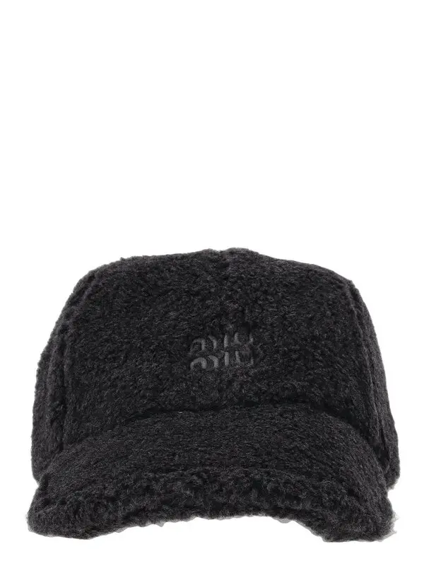 Miu Miu Fur Pile Cap - Antracite+giallo