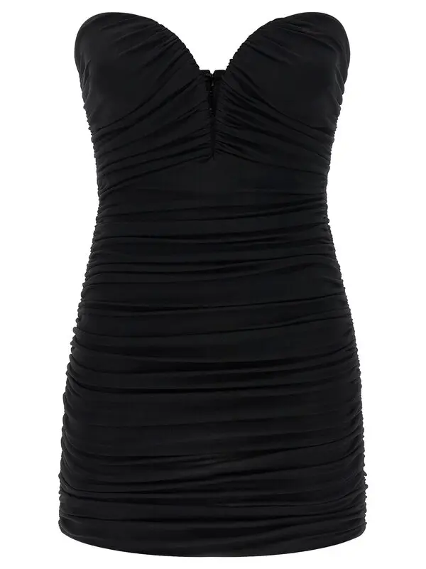 Elisabetta Franchi Heart-shaped Neckline Mini Dress - Black