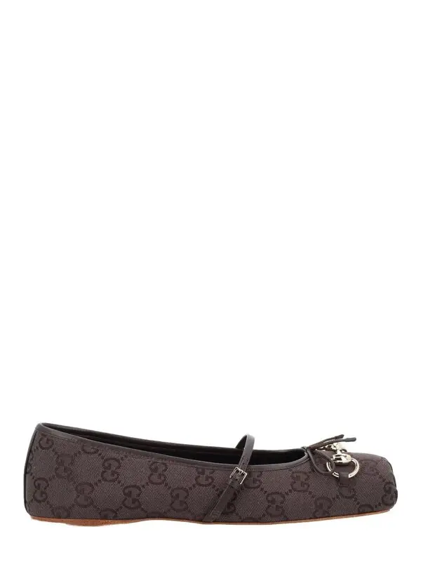 Gucci Ballerina With Clamp - Brown