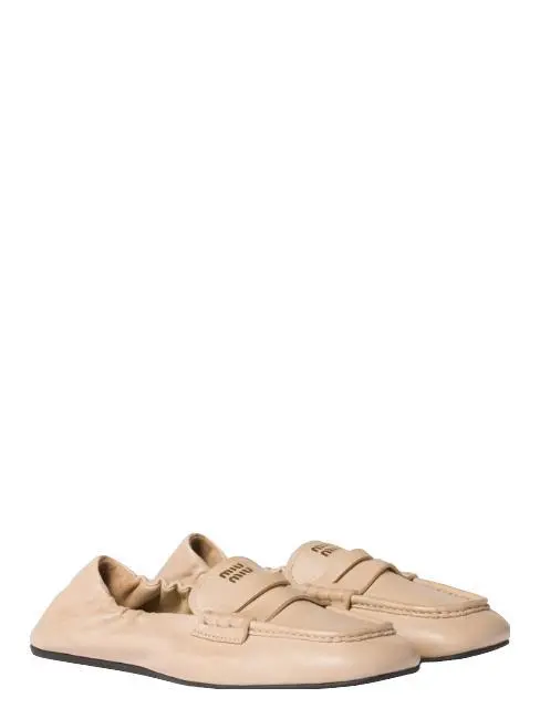 Miu Miu Nappa Aviator Moccasins - Corda