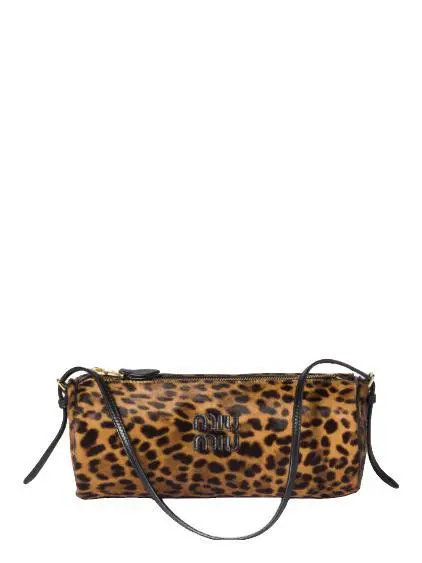 Miu Miu Animal Print Cavallino Bag - Miele