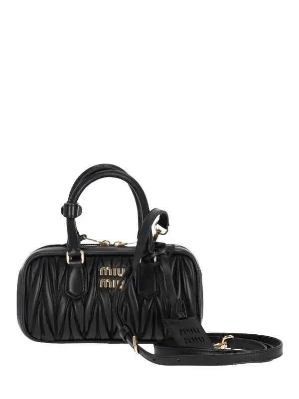 Miu Miu Matelassé Top Handle Bag - Nero