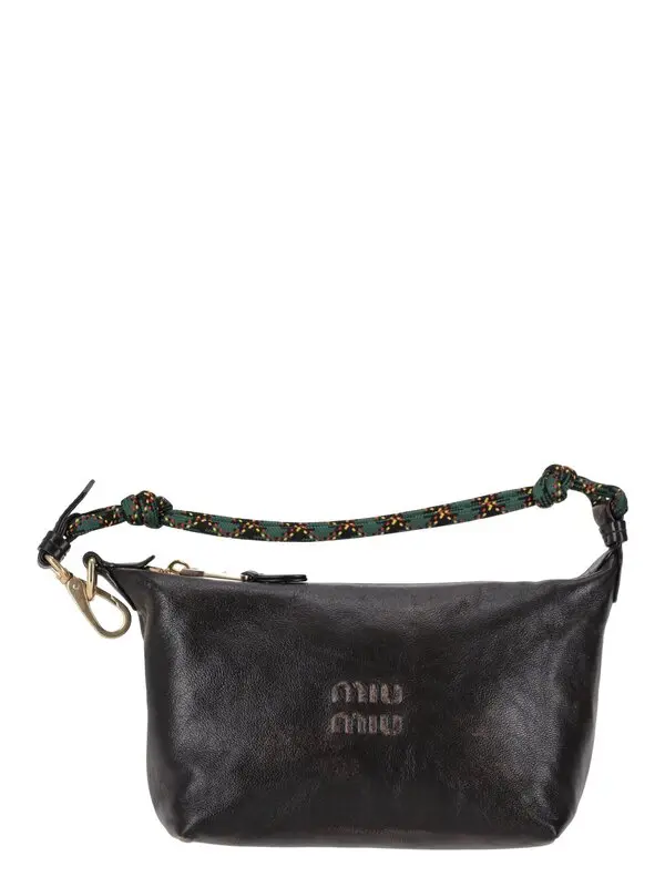 Miu Miu Nappa Bag - Caffe'+verde