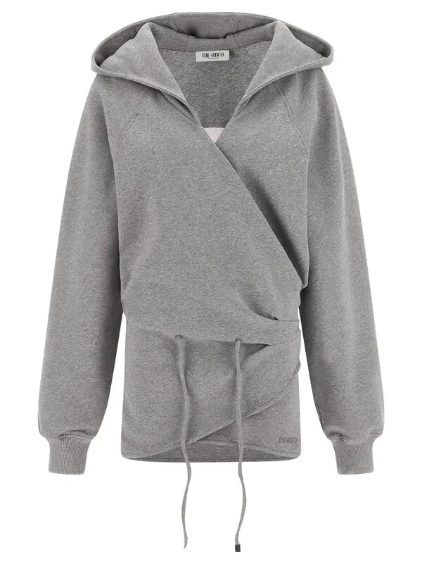 Attico Hooded Mini Dress - Gray