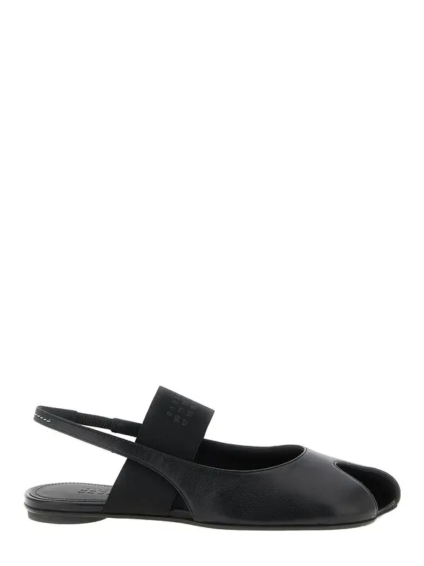 MAISON MARGIELA Anatomic Numeric Leather Slingbacks - Black
