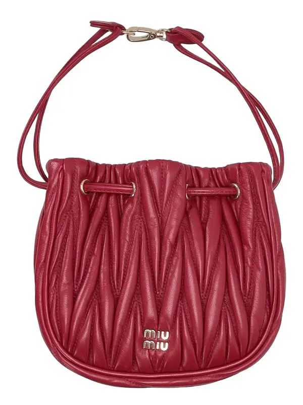 Miu Miu Matelasse Top Handle Bag - Rosso