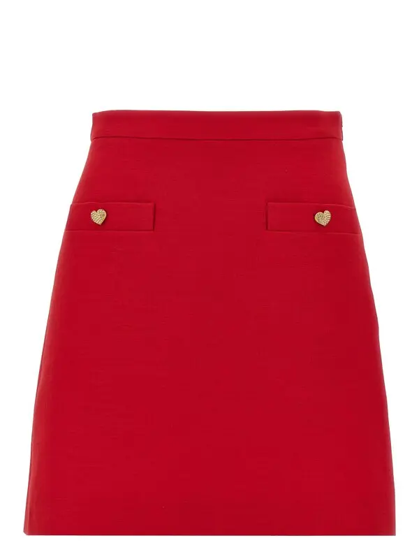 Valentino Garavani Crepe Couture Mini Skirt - Red
