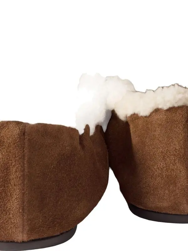 Miu Miu Suede Moccasins - Cacao