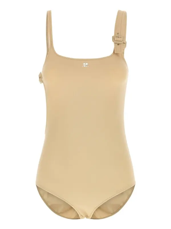 COURREGES Cut-out Bodysuit - Beige