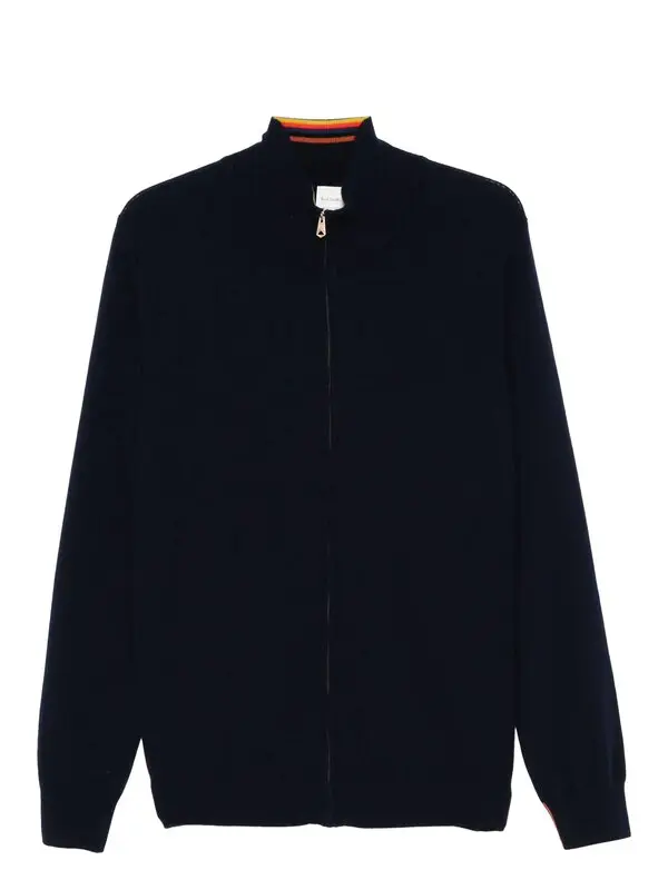 Paul Smith Zip-up Cashmere Cardigan - Very Dark Navy