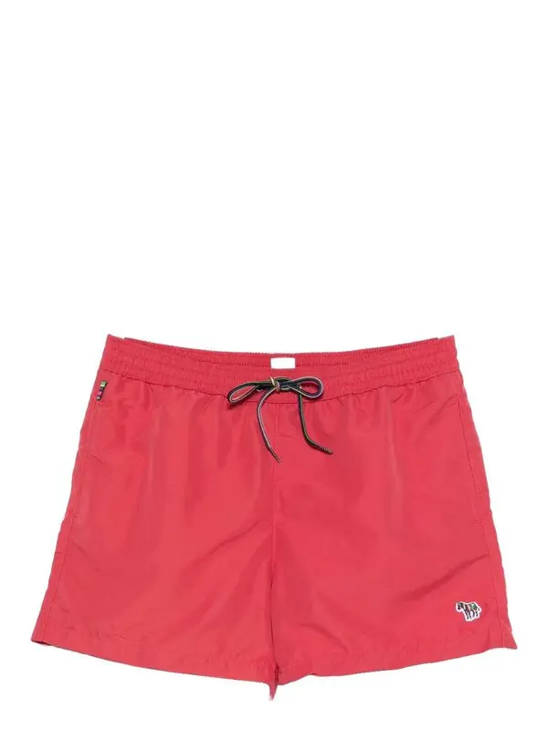 Paul Smith Zebra Logo Swim Shorts - Red