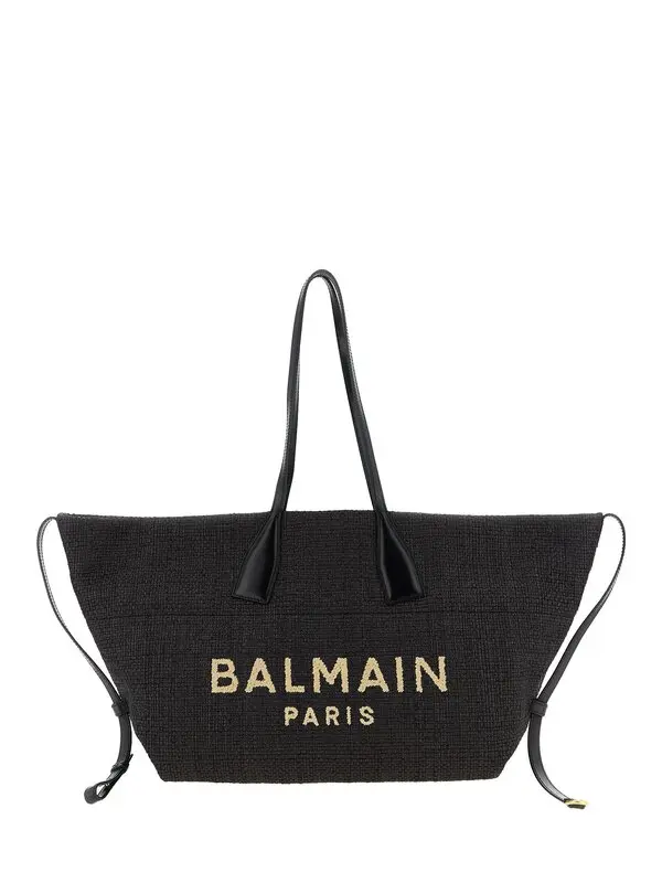 Balmain Track Shopping Bag - Black