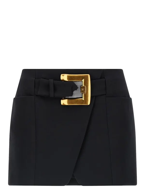 Balmain Anthem' Mini Skirt - Black