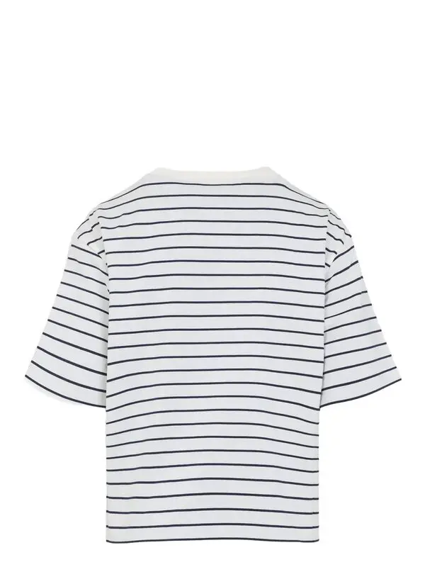Miu Miu Jersey T-shirt - Cacao+blu+bianco