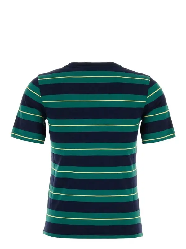 Miu Miu Striped Jersey T-shirt - Biliardo+blu