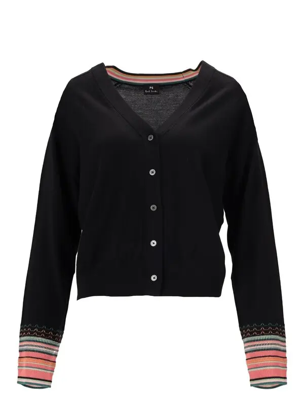 Paul Smith Knitted Button-up Cardigan - Black