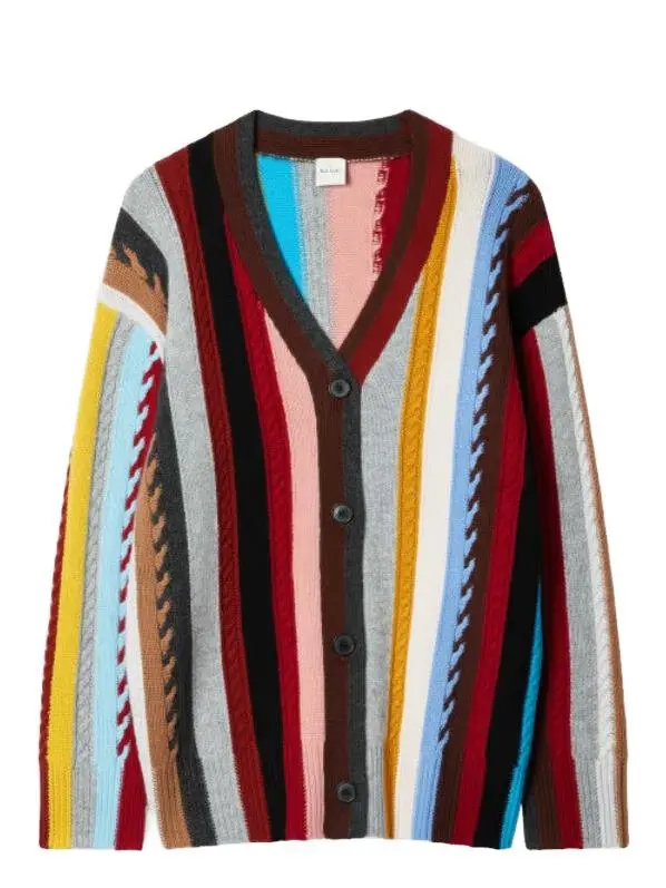 Paul Smith Knitted Button-through Cardigan - Multi Coloured