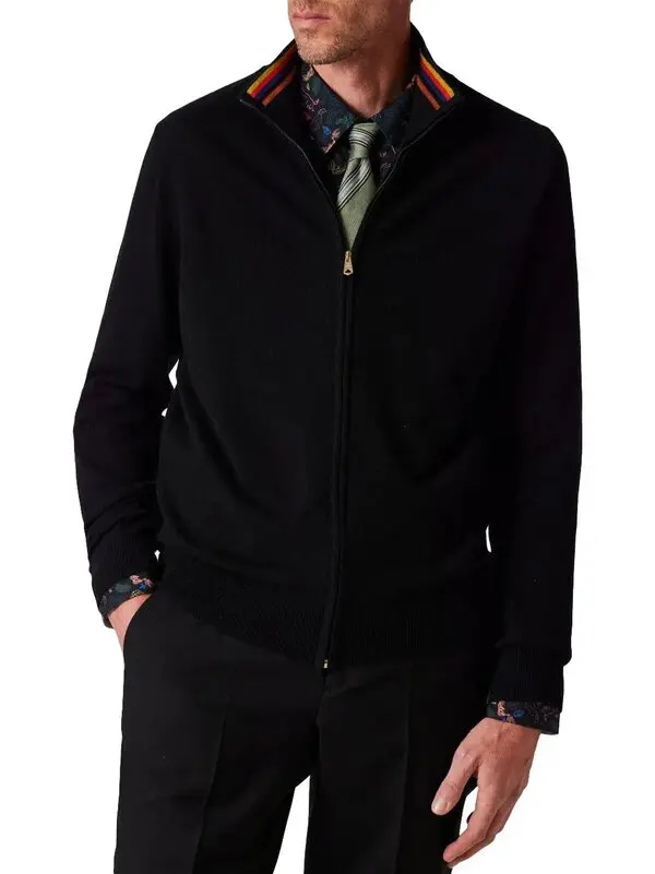 Paul Smith Cardigan Zip Thru - Black