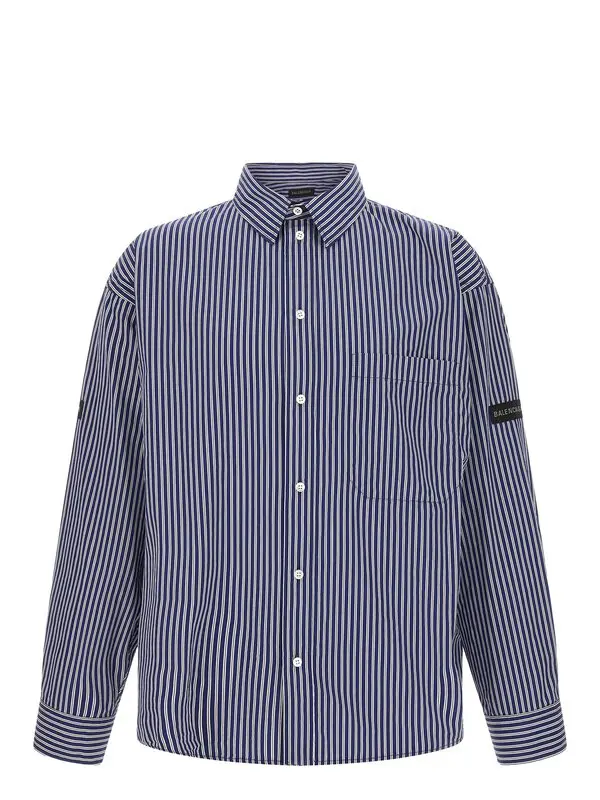 Balenciaga Striped Shirt - Blue