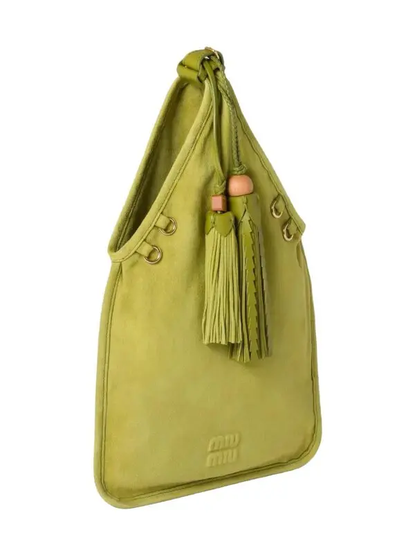 Miu Miu Suede Bag With Tassels - Edera
