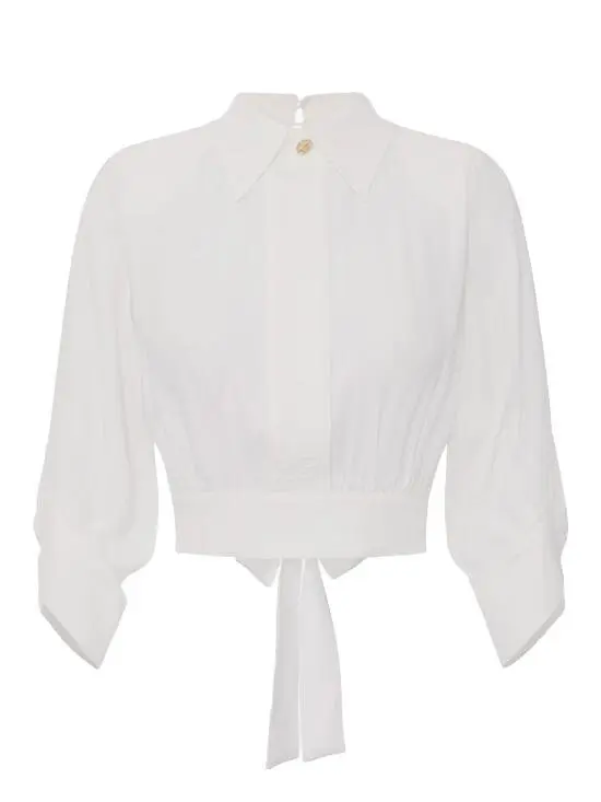 Elisabetta Franchi Georgette Shirt - Ivory