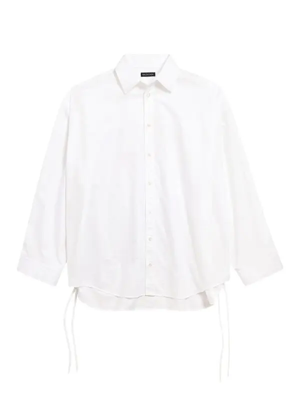 Balenciaga Cotton Lace-up Shirt - White