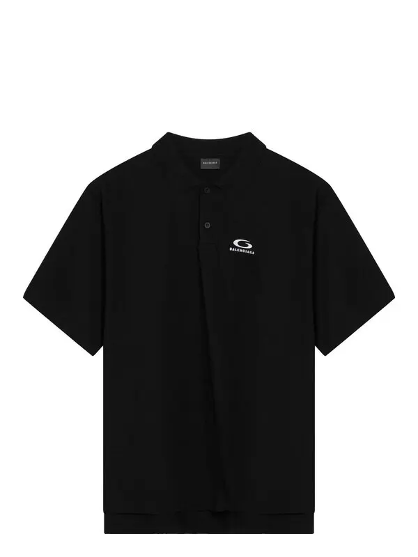 Balenciaga Laurel Classic Regular Polo Shirt - Black