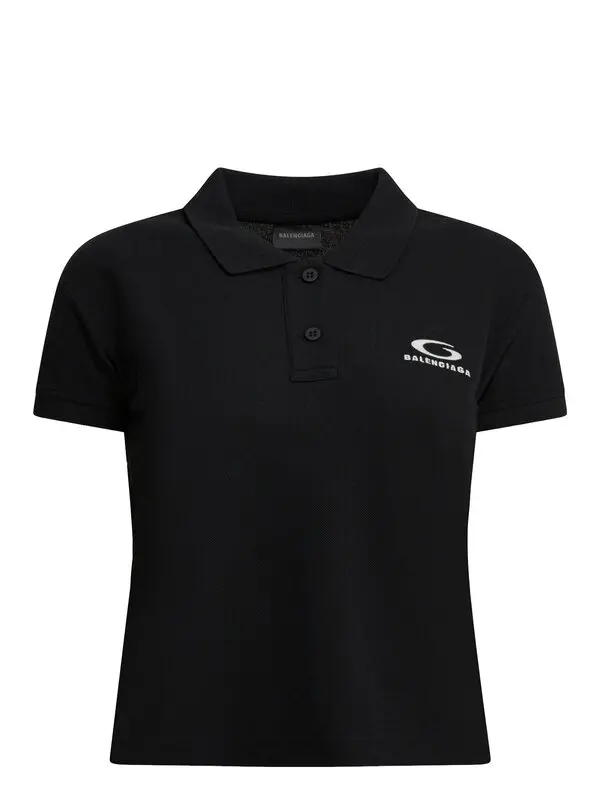 Balenciaga Loop Sports Icon Polo Shirt - Black
