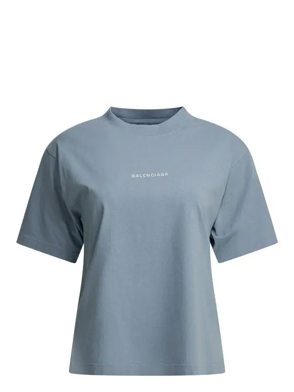 Balenciaga Back T-shirt - Light Blue