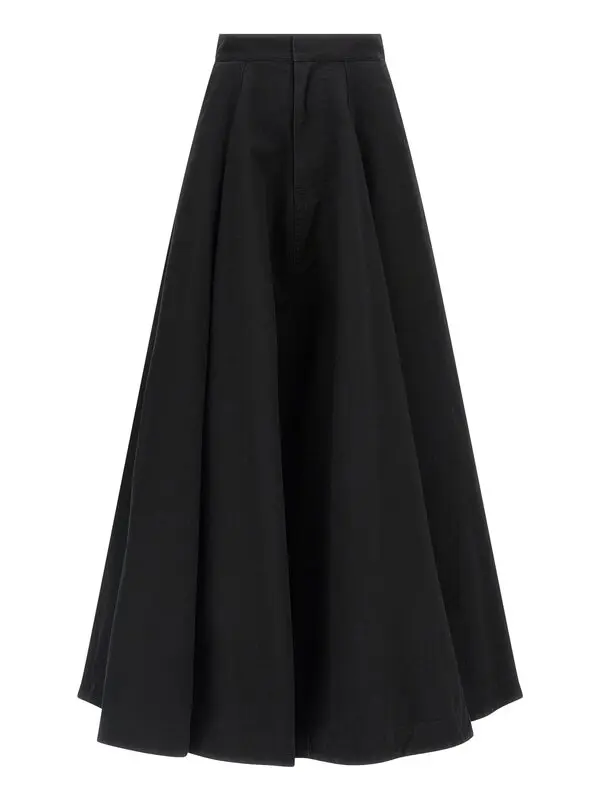 Balenciaga Godet Midi Skirt - Black
