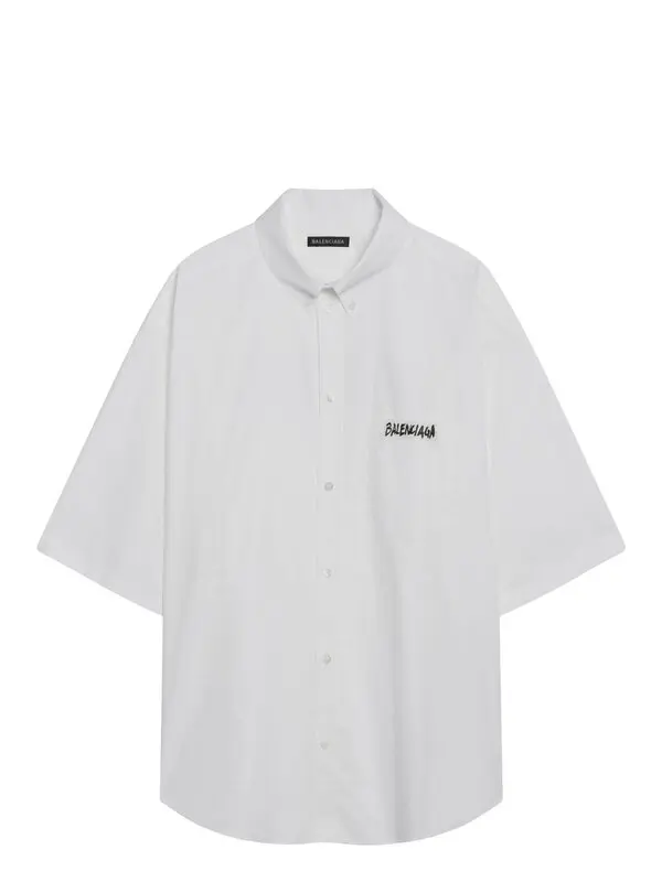 Balenciaga Masking Tape Shirt - White