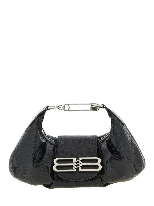 Balenciaga Small Lambskin Shoulder Bag - Black