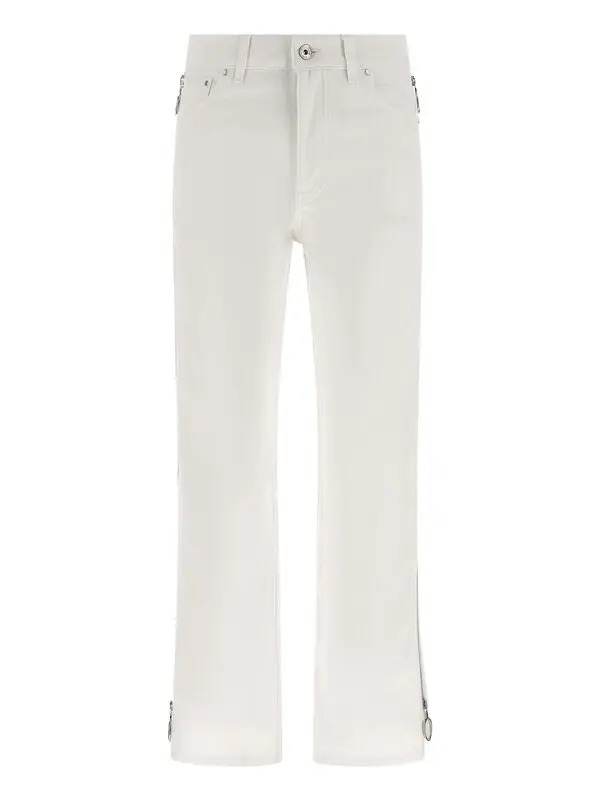 Rabanne Zip Jeans - White