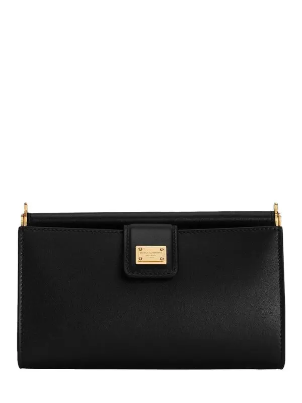 Dolce & Gabbana Leather Phone Bag - Black