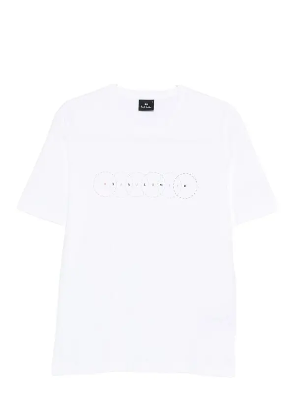 Paul Smith Circles Organic Cotton T Shirt - White