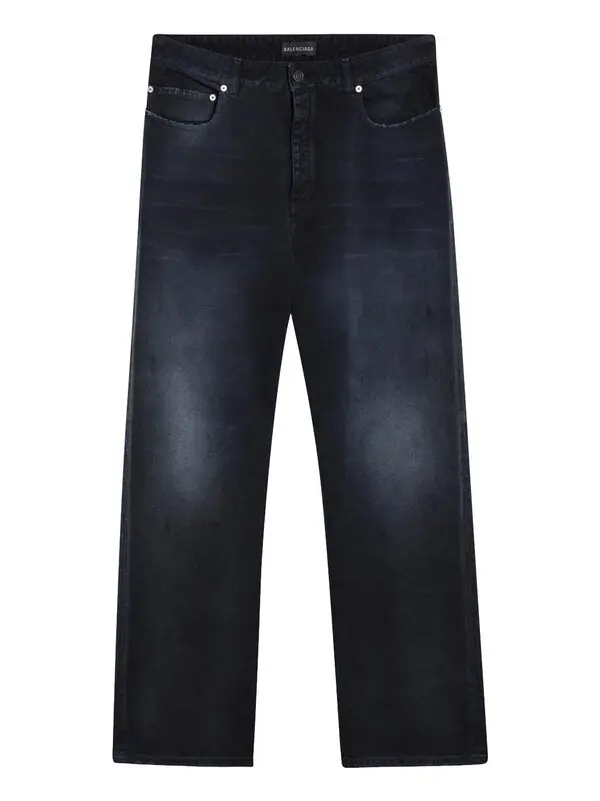 Balenciaga Wide-leg Washed-effect Jeans - Blue