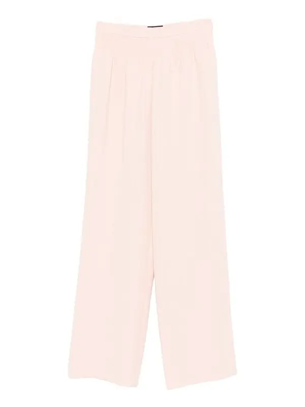 Emporio Armani Elasticated Wide Leg Trousers - Pink