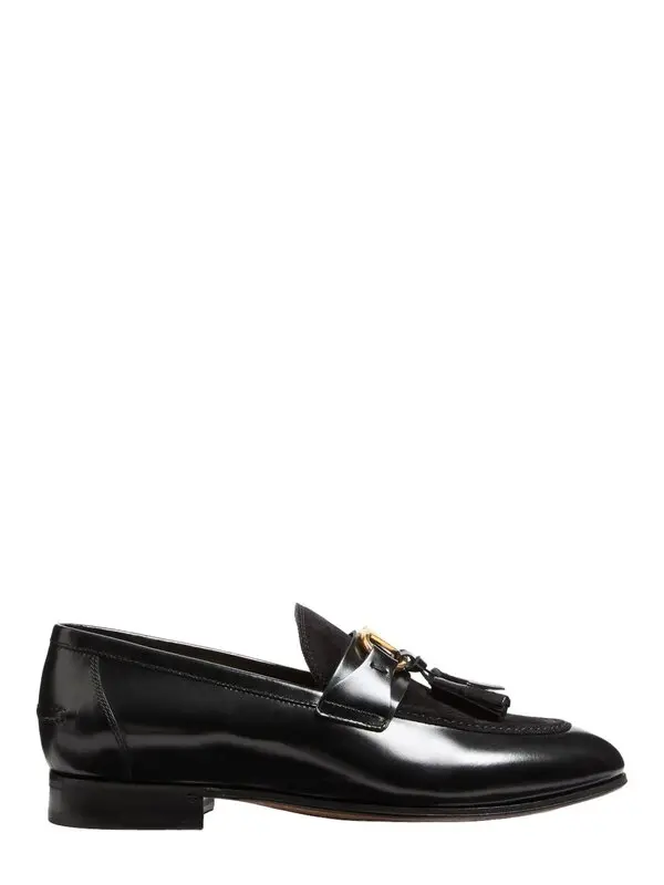 Valentino Garavani Vaniteux Leather Loafers - Black