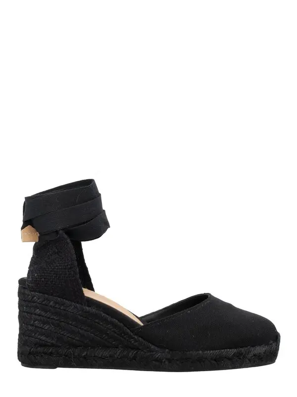CastaÑer Canvas Wedge Espadrilles - Black