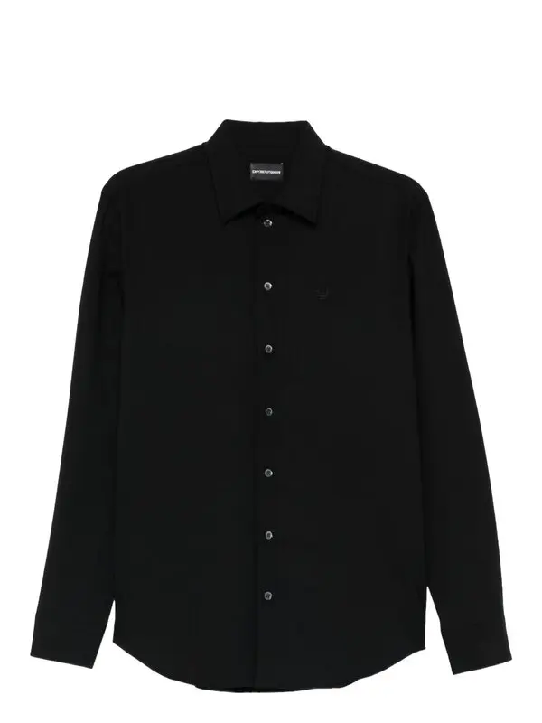 E.ARMANI EXCLUSIVE PRE Wool Shirt - Black