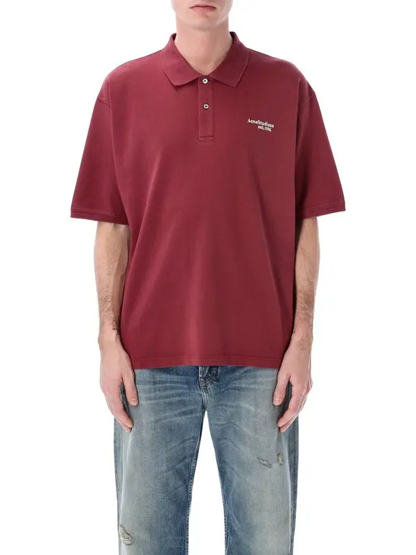 Acne Studios T Shirts And Polos - Maroon Red
