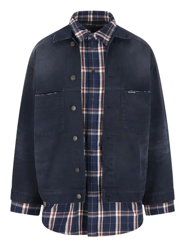 Balenciaga Cotton Shirt Jacket - Blue