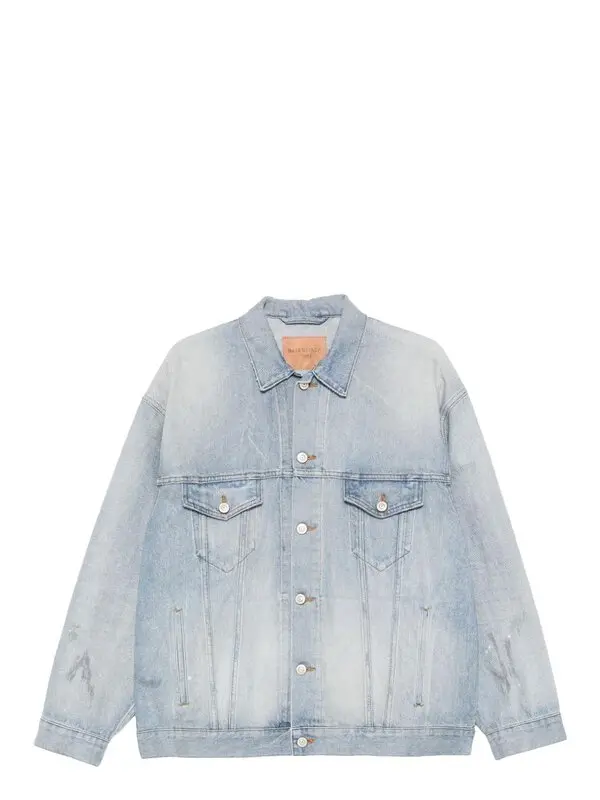 Balenciaga Denim Cotton Jacket - Clear Blue