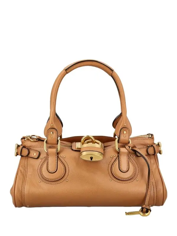 Chloé Paddington Leather Shoulder Bag - Marrone Chiaro