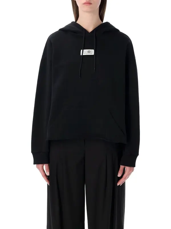 MAISON MARGIELA Cotton Hooded Sweatshirt - Black