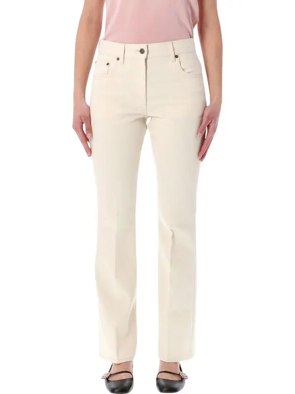 Valentino Garavani Straight Leg Jeans - Beige